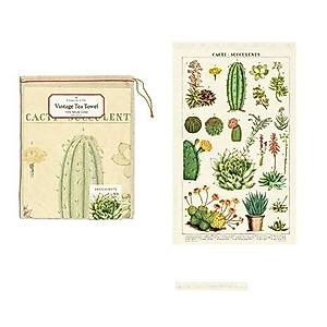 Cavallini Papers & Co Cavallini Vintage Succulents Cotton Tea Towel