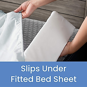 Delta Children Extra Long Foam Bedrail Bumper - Guardrail for Toddlers & Kids with Water-Resistant, Non-Slip & Machine Washable Cover - 1pk, White