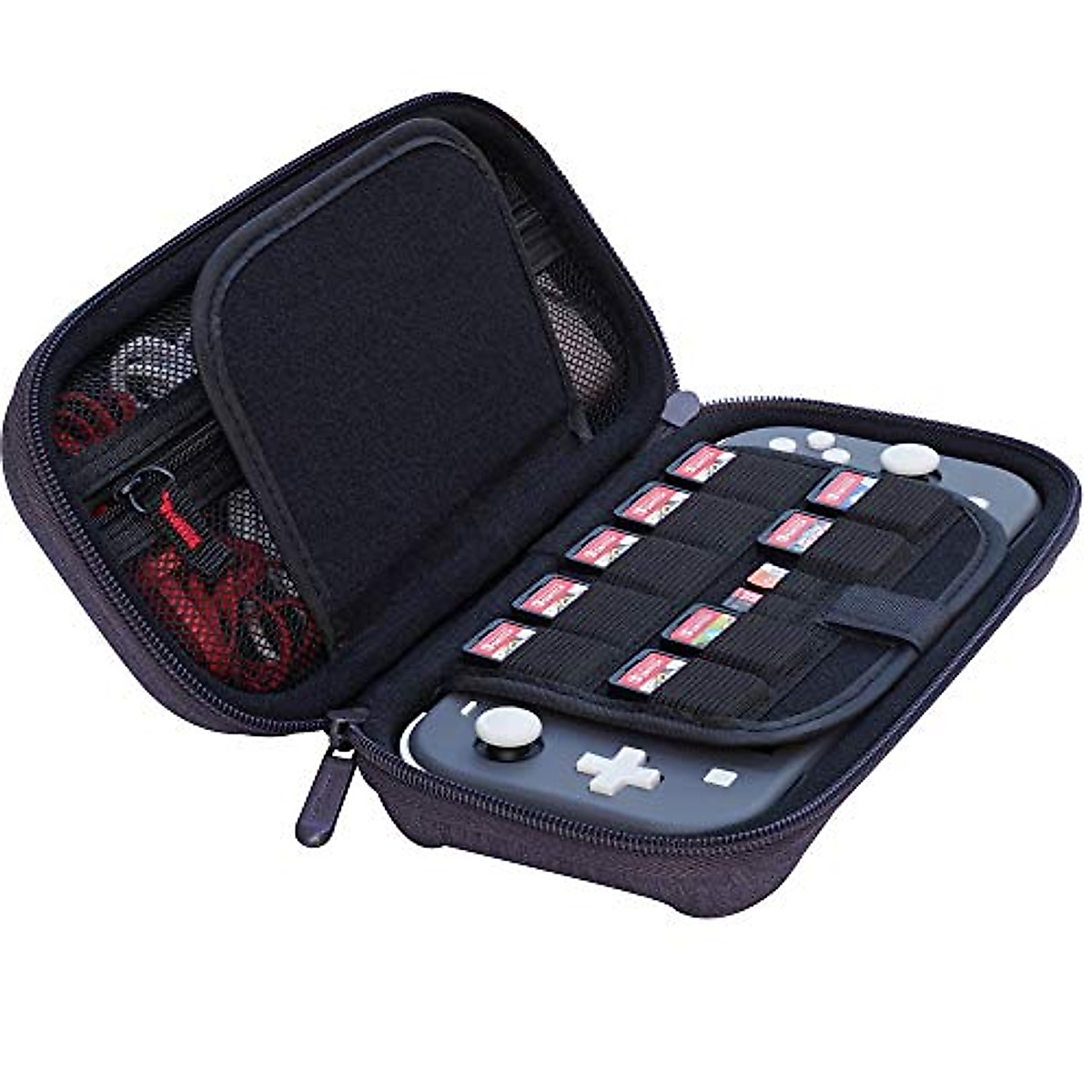 ButterFox Slim Compact Carrying Case for Nintendo Switch Lite with 19 Game and 2 Micro SD Card Holders, Storage for Switch Lite Accessories (Premium Gray)