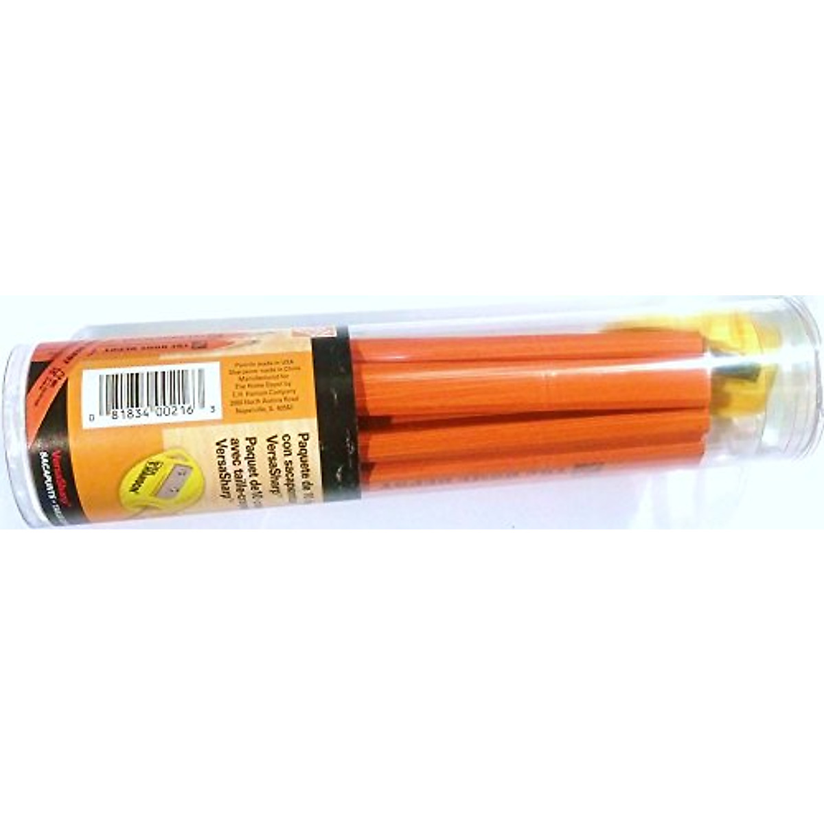 Home Depot Marking Pencil with VersaSharp Sharpener, 10 Pack - 100% Wood FSC C006583 - Made in USA