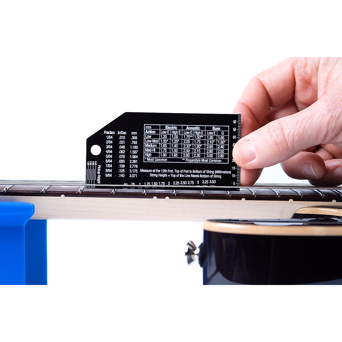 MusicNomad Truss Rod Gauge & String Action Gauge Combo Bundle (MN614)