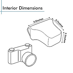 XCSOURCE Camera Pouch Case Protective Pouch DSLR SLR Camera Bag with Neoprene Protection (Black) Compatible for Nikon, Canon, Olympus, Panasonic, Pentax, Samsung, Sony and Others More