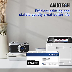 TN433BK Toner Cartridge 1 Pack Black High Yield Compatible Replacement for Brother TN433 TN-433 TN 433 for Brother MFC-L8900Cdw HL-L8360Cdw HL-L8260Cdw HL-L8360Cdwt 8900Cdw 8360Cdw Printer