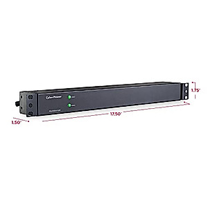 CyberPower PDU30BHVT8R Basic PDU, 208-230V/30A (Derated to 24A), 8 Outlets, 10ft Power Cord, 1U Rackmount