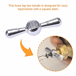 seork PP806-15 (2 Pcs) Broach Sillcock Tee Hose Bibb Replacement 12 Broach Point Outside Faucet Hose Sillcock Tee Handle