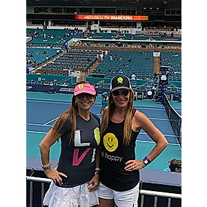 Tennis Happies Tennis Visor Hit Happy, Adjustable Strap, Perfect for On The Court Or Off (Pink), One Size