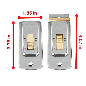 WEUPE Razor Blade Scraper Tools (Set of 2), Window Scraper, Glass Cooktop Scraper & Paint Scraper, Car Decal, Sticker and Glue Remover Razor Holder with 10 Replaceable Single Edge Blades
