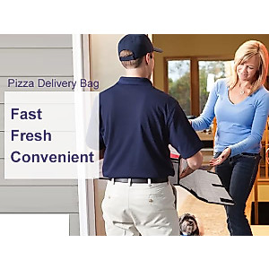 Pizza Delivery Bag,Large Pizza Carrier Insulated Hot Food Bags for Delivery,Thermal Food Delivery Bag, Reusable Warmer Pizza Box,Pizza Bags for Delivery,Large Size 22 * 22 * 8.6 inches,Grey