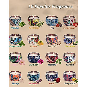 Topsics 16-Pack Scented Candles for Home, Candles Gift Sets for Women, Aromatherapy Candle for Bath Spa Yoga, Each 2.8OZ, 20 Hours Burning Time, Small Gifts for Women for Thanksgiving/ Christmas