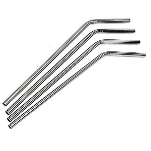 Highball Glasses [Set of 4] + 4 Stainless Steel Straws, 16 oz Lead-Free Crystal Clear Glass, Elegant Drinking Cups for Water, Wine, Beer, Cocktails and Mixed Drinks - Round Top, Square Bottom