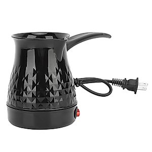 Coffee Maker, ABS Stainless Steel Electric Arabic, Greek & Turkish Coffee Pot, 600ml Even Heating Tea Maker Kettle with Removable & Anti Scald Handle for Greek Arabic Tea, Milk, Butter