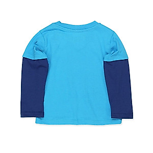 Sesame Street Elmo and Cookie Monster Boys Shirt for Infant and Toddlers Light Blue