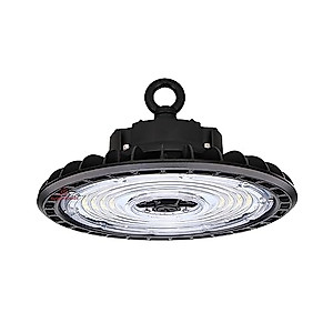 RuggedGrade 100 Watt LED High Bay UFO Corvus Series Lights - with 40w Kono Series Battery Back Up - 14,500 Lumen - 3.3ft Cord - 5000K - DLC Premium 5.1 Optional