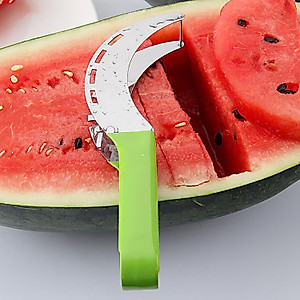 ZEHRAI Watermelon Slicer Cutter, Watermelon Fork Slicer, Summer Watermelon Cutting Artifact, Stainless Steel Fruit Forks Slicer Knife for Family Parties Camping