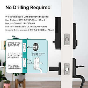 Smart Front Door Locks Deadbolt: Hornbill Keyless Entry Keypad Door Lock, Digital Electronic Bluetooth Code Locks for House Airbnb