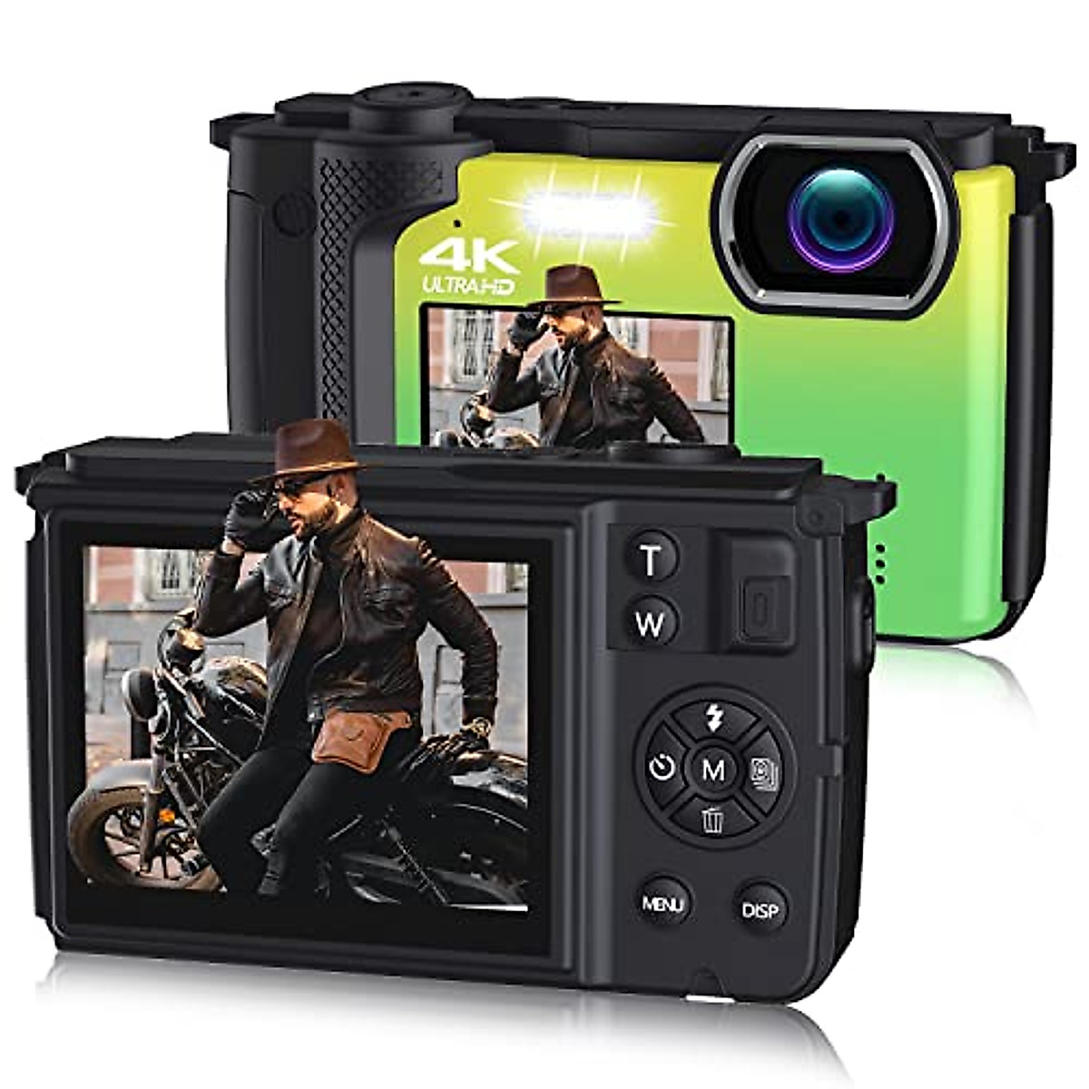 Digital Camera, FHD 4K Digital Camera for Kids with 16X Digital Zoom Compact Point and Shoot Camera Portable Small Camera for Kids Teens Students Boys Girls