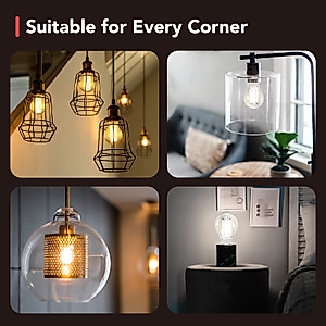 OREiN Smart LED Edison Light Bulb with Remote Control WiFi A19 Vintage Light Bulbs E26 Base 800Lm, 8W 60W Equiv Tunable 2700K-6500K Filament Bulbs Work with Alexa/Google/Aidot APP 4pack+1Romote…