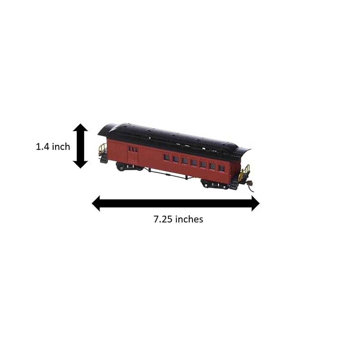 Bachmann Industries 1860 - 1880 Passenger Cars - Combine - Painted, Unlettered Red (HO Scale)