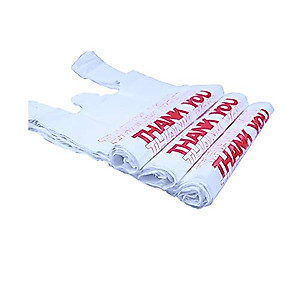 R Noble Thank You Reusable Grocery Plastic Bags 300 Count