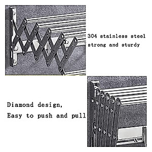 XMCX Folding Laundry Drying Rack- Wall Mounted Clothing Shelf for Shirts Pants Towels Shoes Garments Hanging Hanger Easy Storage (Size : 100cm/39.4in)