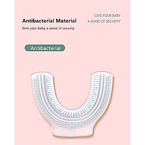 Electric Toothbrush for Kids, Dentist Recommended, Automatic Children's Electronic Toothbrushes, Waterproof, 2 Brush Heads U Shape Toothbrush Soft Head Toothbrush, 5 Cleaning Modes, Rinsing Cup (Pink)