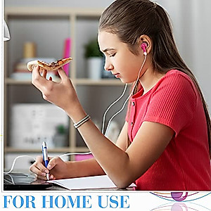 Konohan 60 Packs Earbuds Bulk Kids Headphones Earphones 6 Colors Ear Buds Bulk with Wire Individually Bagged for Students for Classroom School Library