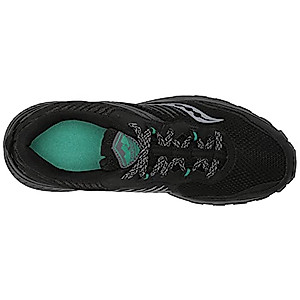 Saucony Women's Excursion TR15 Trail Running Shoe, Black/Jade, 8.5 Wide