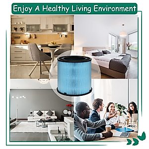 Asheviller AP1001 Filter Replacement, Compatible with AP1001 Air Purifier, Part Number AP1001-RF, 5-Layer Purification System, 2 Pack