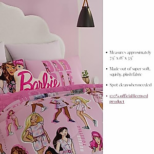 Franco Barbie Movie Luxe Super Soft Plush Squishy 17" Inch Logo Decorative Pillow