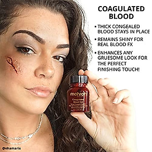 Mehron Makeup Coagulated Blood | Fake Blood Makeup | SFX Makeup for Halloween | 0.5 oz (14 g)