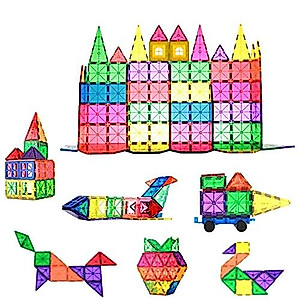 iMissiu 78pcs Magnetic Building Blocks for Kids 3D Educational Construction Tiles Set- Super Durable with Strong Magnets and Superior Color- Learning Construction Toy for Age 3 4 5 6 7 Years Old