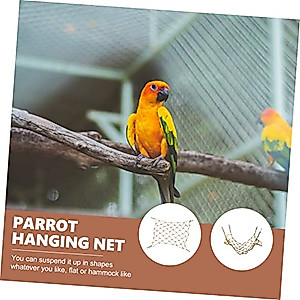 Mipcase Climbing Swing Lovebirds Rat Cage Stand Hammock Perch Accessories Net Reptile Conure Ferret Exercise Toys Hanging Cockatoo Birdcage Cockatiel Toy for Decor Pet Animal Bird Macaw