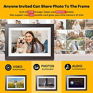 KODAK 10.1 Inch WiFi Digital Picture Frame with 32GB Storage, Electronic Smart Digital Photo Frame 1280x800 IPS Touch Screen, Auto-Rotate, Share Moments Instantly via KODAK App from Anywhere Anytime