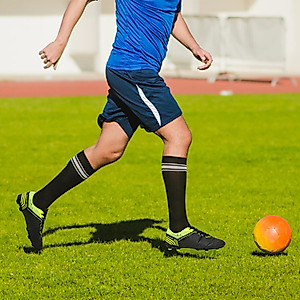 DREAM PAIRS Mens Cleats Football Soccer Shoes,Size 10,Black/Neon/Green,160859-M