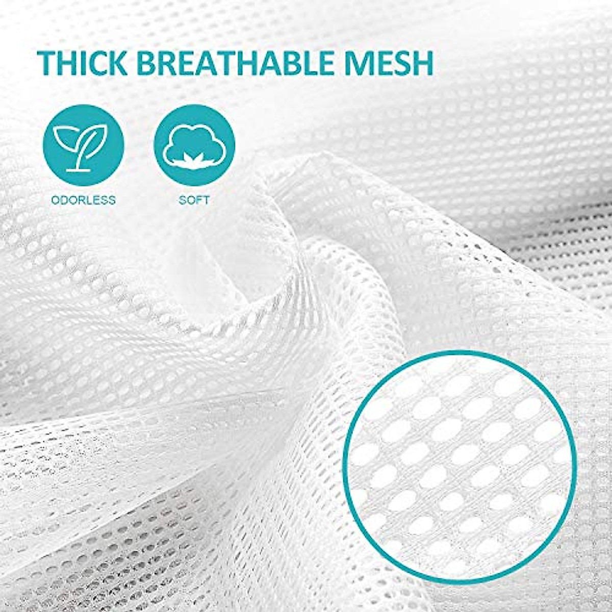 Daly Kate 3 Pack Mesh Laundry Bags with Adjustable Single Shoulder Straps 24" x 36" Sturdy Nylon Material Laundry Liners with Drawstring Closure for College, Dorm and Apartment