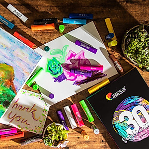 Tempera Paint Sticks (30 Large Paint Sticks) - Paint sticks for Kids Washable - Safe Arts and Craft Paint Sticks for Toddler or Child Use - For Wood Paint, Glass Paint, Rock Paint, or Poster Paint