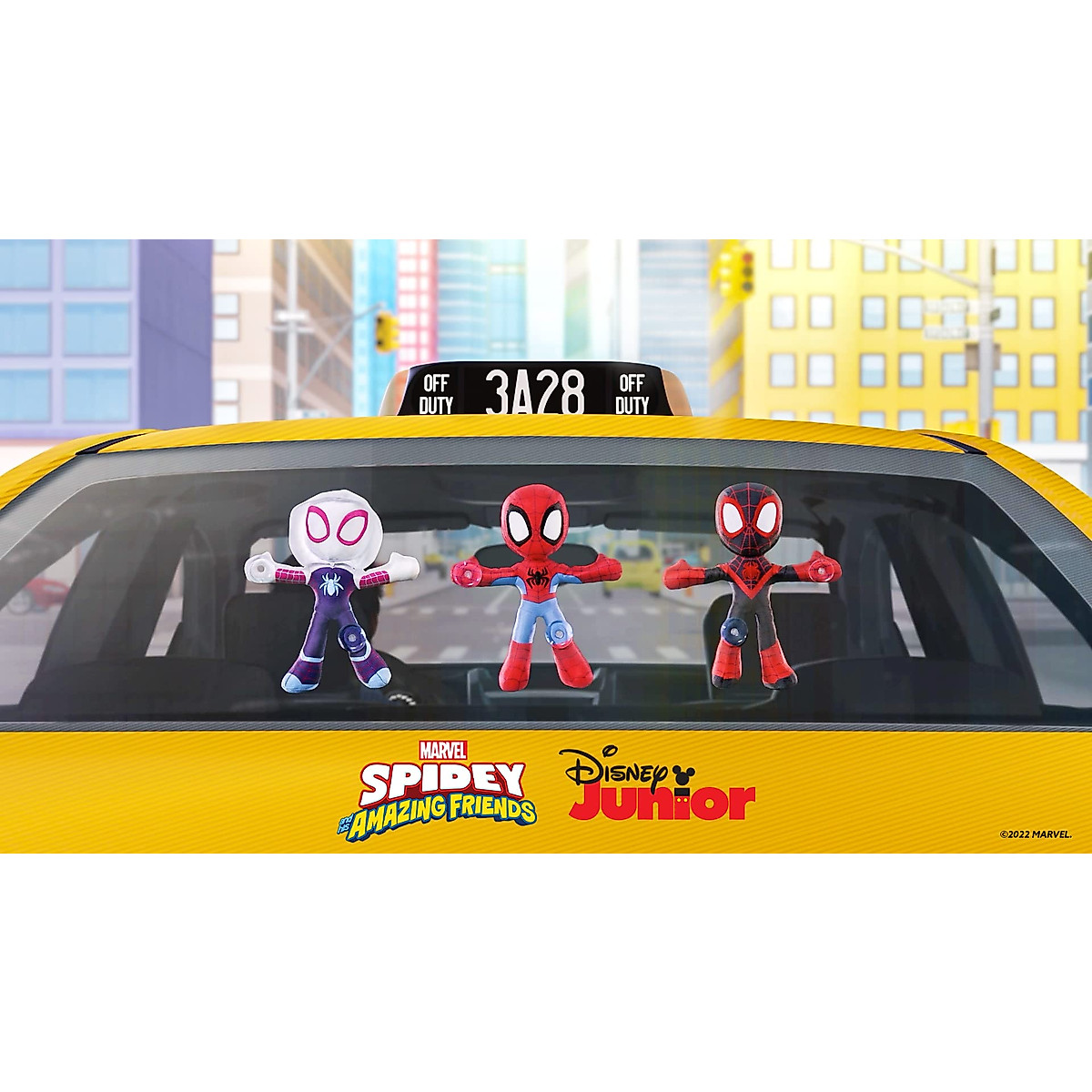 Marvel Spidey and His Amazing Friends Web Clinger Miles Morales Plush - 9” Poseable Plush with Suction Cups - Sticks to Walls, Windows & More