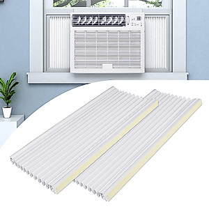 Pearwow Window AC Side Panel,Air Conditioner Insulating Panel Kit for Window AC Units,2-Pack,17-Inch High x 10-Inch Wide,White