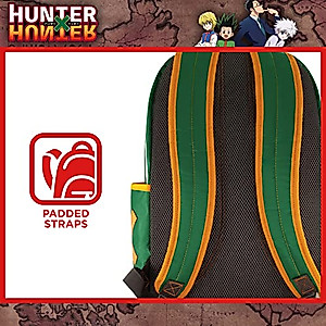 Concept One Hunter x Hunter 13 Inch Sleeve Laptop Backpack, Padded Computer Bag for Commute or Travel, Green