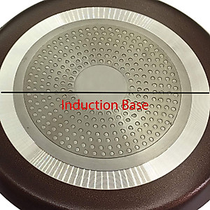 Aluminium Non Stick Dosa Pan Induction base Dosa Tawa Chapati Pan With Handle And Free One Scrubber And One Wooden Spatula (3mm)