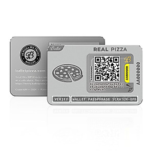 Ballet 2-Pack REAL Pizza - The Easiest Crypto Cold Storage - Nondescript Cryptocurrency Hardware Wallet for Bitcoin, Ethereum, XRP, Litecoin, and 200+ Other Cryptocurrencies
