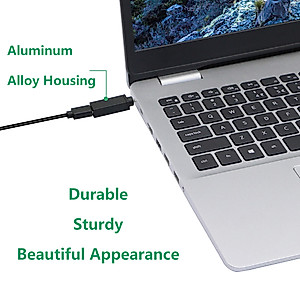 CERRXIAN 100W PD USB Type C Female Input to DC 3.5mm x 1.35mm Power Charging Adapter(100w-35135a) (Black)