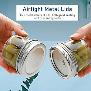 Brajttt Small Mason Jars, 4oz Glass Mason Jar with Regular Lids 9 Pack,Mini Jam Jars for Jelly, Jam, Honey, Dessert, Spice, Wedding Favor