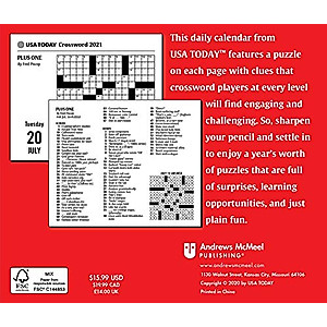 USA Today Crossword Puzzles 2021 Day-to-Day Calendar