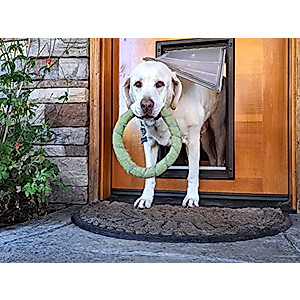 Endura Flap Single Flap Pet Door for Doors | All-Weather Insulated Flap | Durable Aluminum Frame with Secure Locking Cover | Interior and Exterior Door Installations | Black, Large, Single Flap