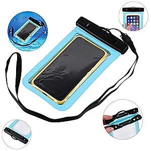 Harapu Universal Waterproof Phone Pouch Case Compatible for iPhone 13 12 11 Pro Max XS MAX XR X 8, Galaxy S21 S20 S11 S10 S8 S8+, Most Phone up to 6.5" Diagonal, Blue