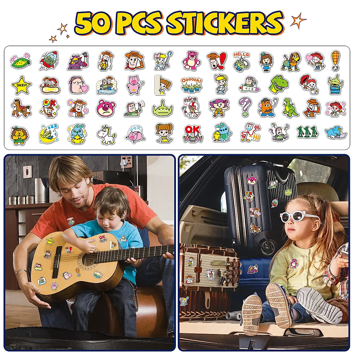 9 Pcs Toy Game Honeycomb Centerpieces, Toy Inspired Story Party Supplies, Centerpieces for Tables, Double Sided Table Centerpieces with 50 stickers, for Party Baby Shower Photo Booth Props