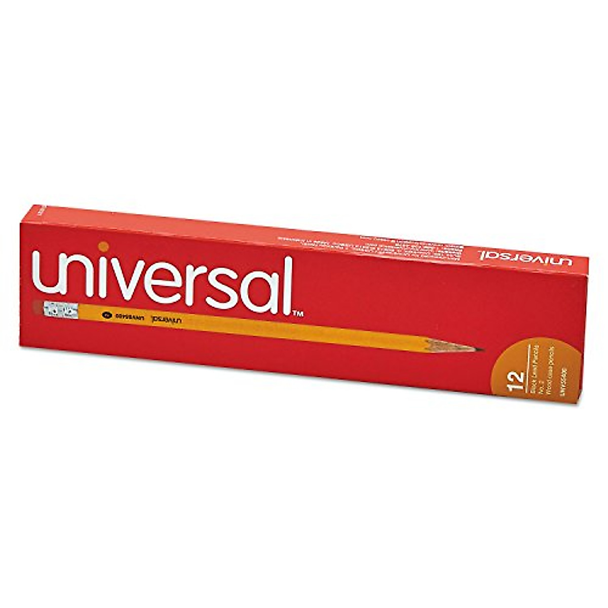Universal 55400 Woodcase Pencil, HB #2, Yellow Barrel, Dozen