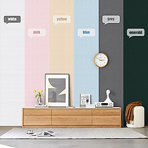 Yun-aeon Textured Peel and Stick Thick Wallpaper White Foam Cotton Wallpaper - 17.3"×118"（14.2sq ft） Self-Adhesive Waterproof Vinyl Removable Wall Paper for Wall Decor Bedroom