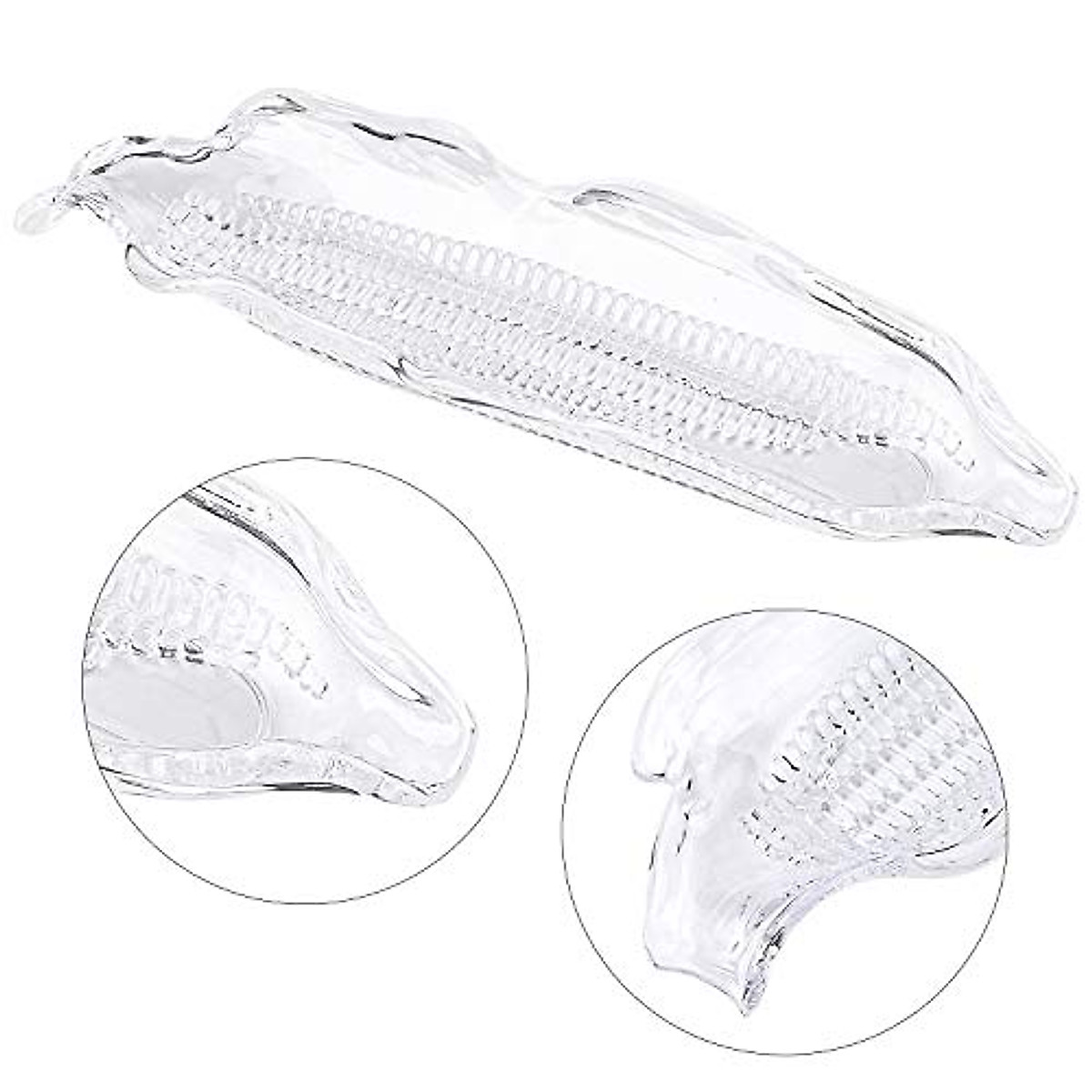 Ruisita 6 Pack Transparent Corn Trays Plastic Cob Dinnerware Corn Dishes Service Tray